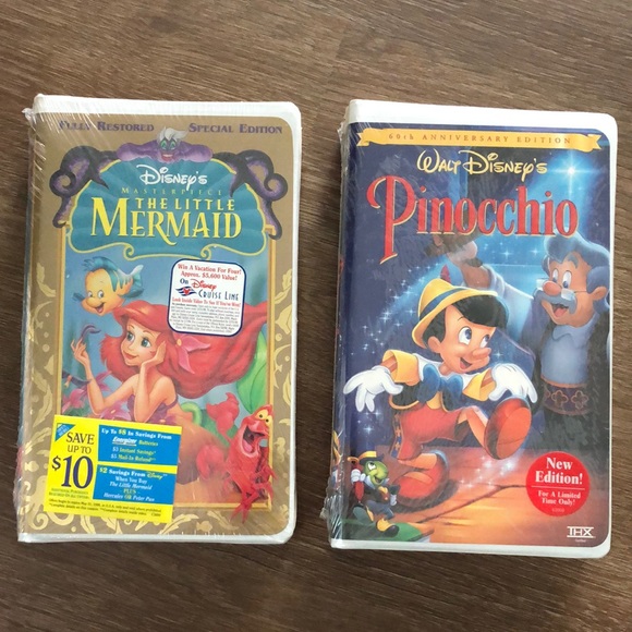 Disney | Media | Vhs The Little Mermaid And Pinocchio | Poshmark